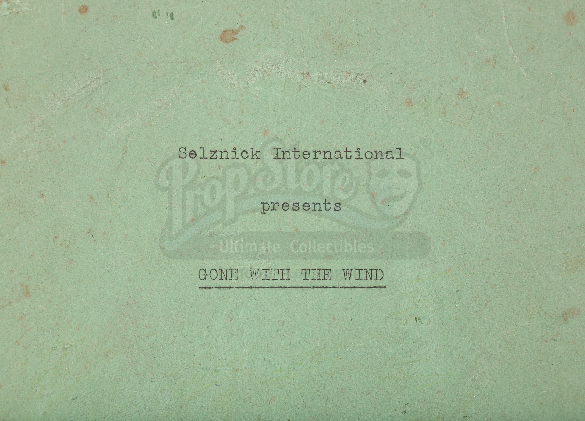 Production-Used Script | GONE WITH THE WIND (1939)