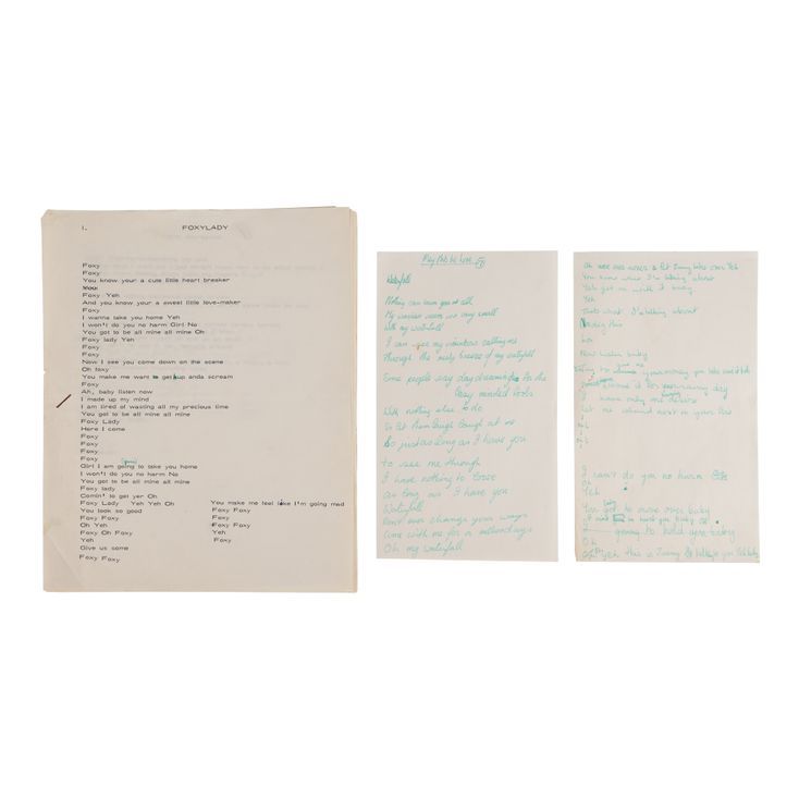 162. The Patricia Trixie Sullivan Collection: Handwritten and Hand ...