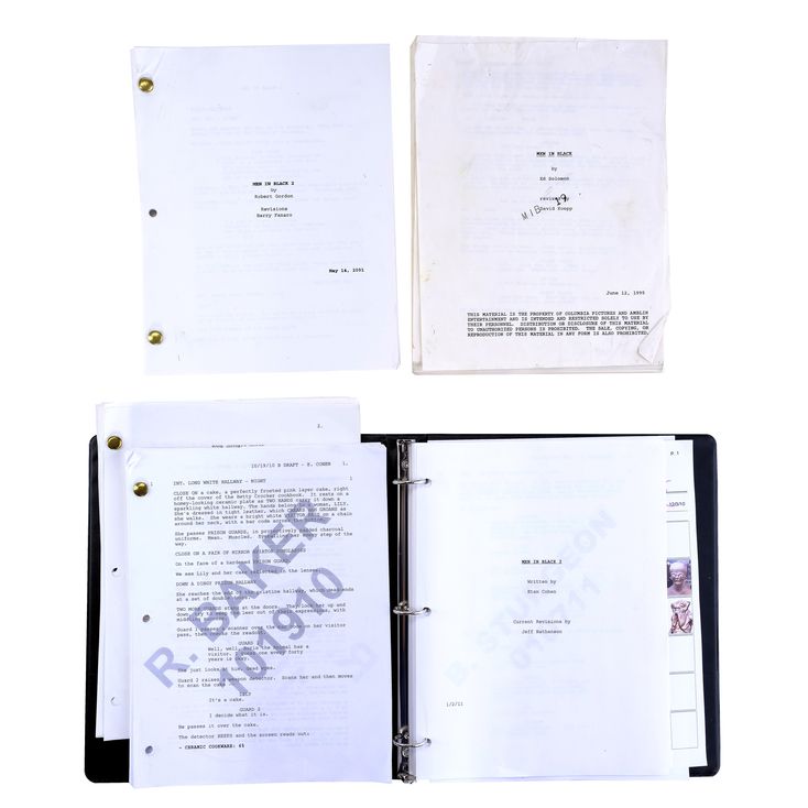 Lot 1159 - Collection of Men In Black Scripts and Paperwork | MEN IN ...