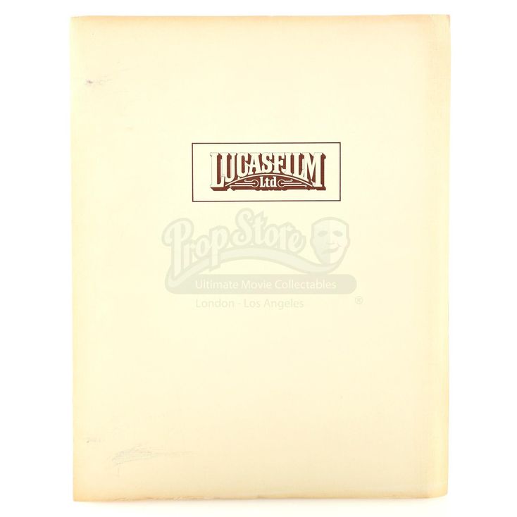 ILM General Manager Thomas G. Smiths Personal Script | INDIANA JONES ...