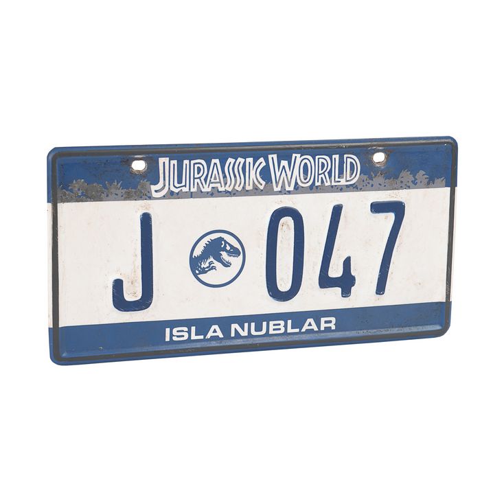 Lot 1326 - Jurassic World Vehicle Licence Plate | JURASSIC WORLD (2015)