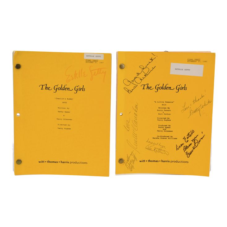 Lot 193 - Rich Weaver Collection Cast-Autographed Script for Estelle ...