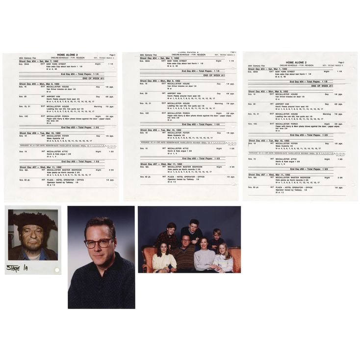 239. Revised One-Line Schedule with Three Production Photographs ...