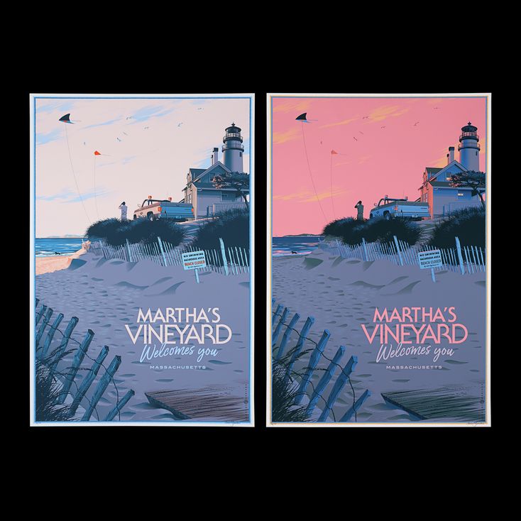 Two Signed and Hand-numbered Limited Edition Prints (Sunrise and Sunset ...