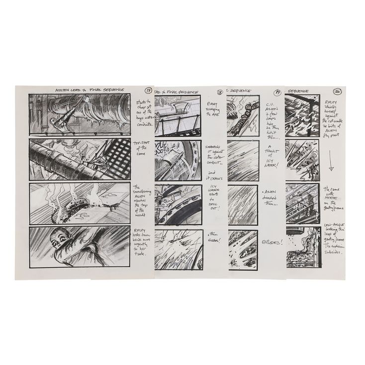 Lot 863. Martin Asbury Hand-drawn Molten Lead to Final Sequence ...