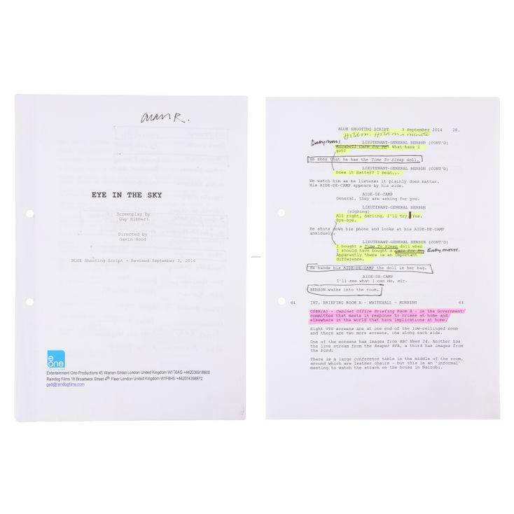 591. The Alan Rickman Archive: Hand-Annotated Personal Shooting Script ...