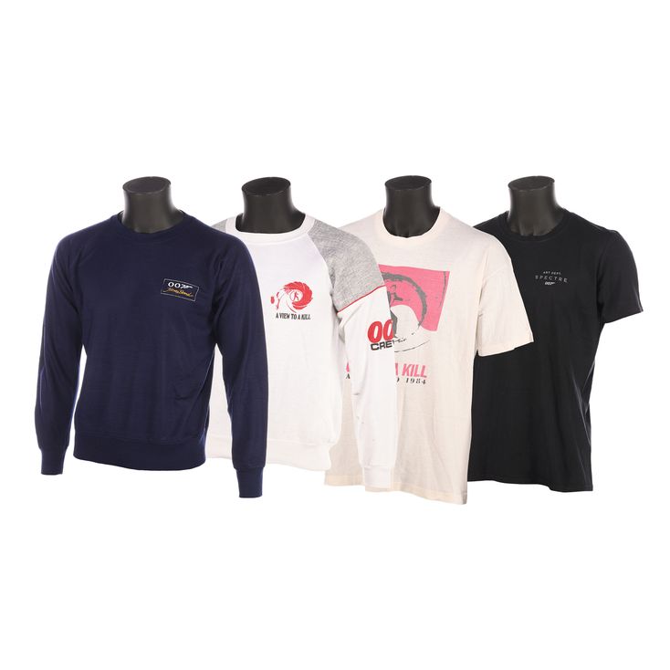 Lot 1304 - Set of Four Crew Tops | JAMES BOND: VARIOUS PRODUCTIONS