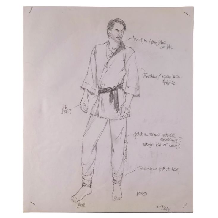Lot 1489B. Hand-Illustrated Lois DeArmond Neo (Keanu Reeves) Dojo ...