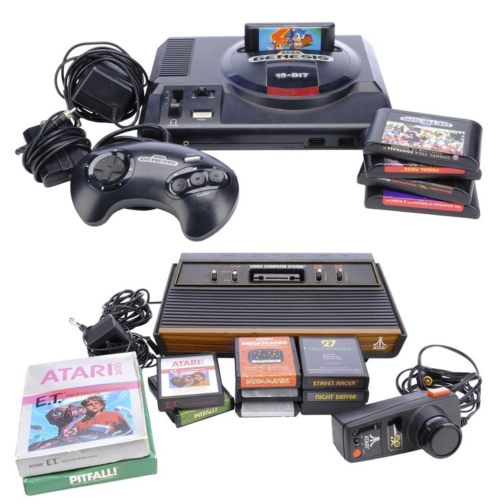 Lot 56 Sega Genesis and Atari 2600 with Games and Accessories, and ...