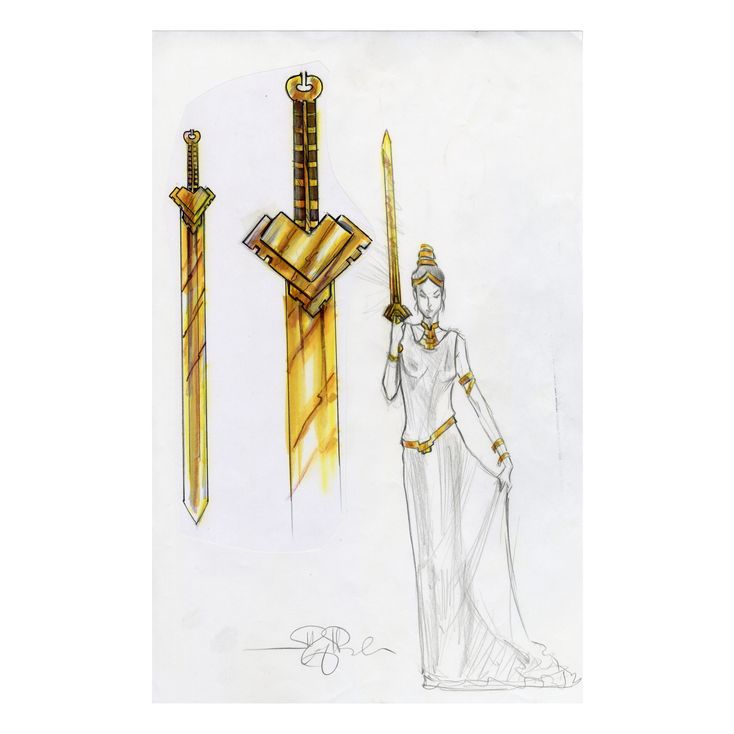 Lot 947 - Hand-Illustrated Doug Brode Frigga Storyboard and Sword ...