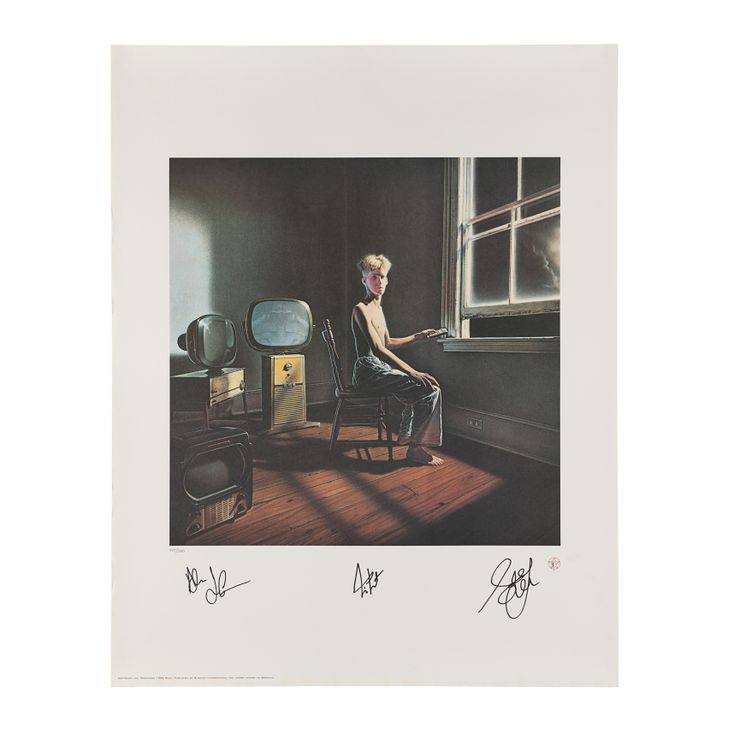 Lot # 786: RUSH - Autographed Limited Edition Power Windows Print