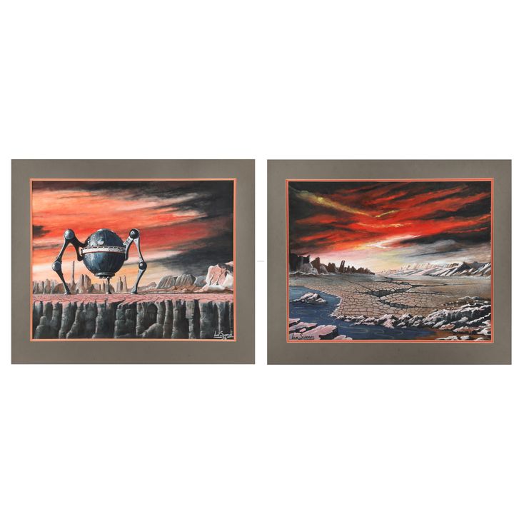 618. Pair of Hand-painted Ian Scoones City of Death Artworks | DOCTOR ...