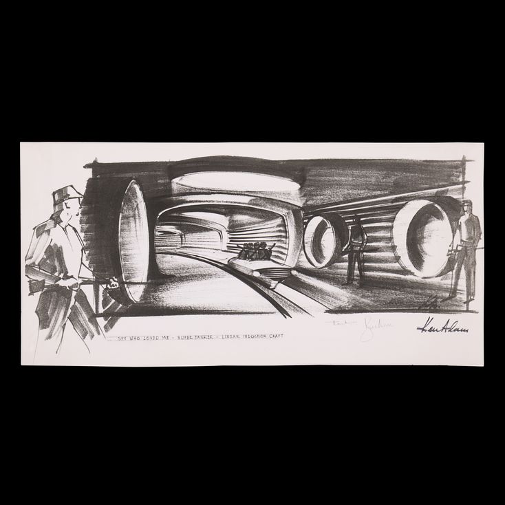 Lot 1256 - Ken Adam Printed Production Design of Linear Induction Craft ...