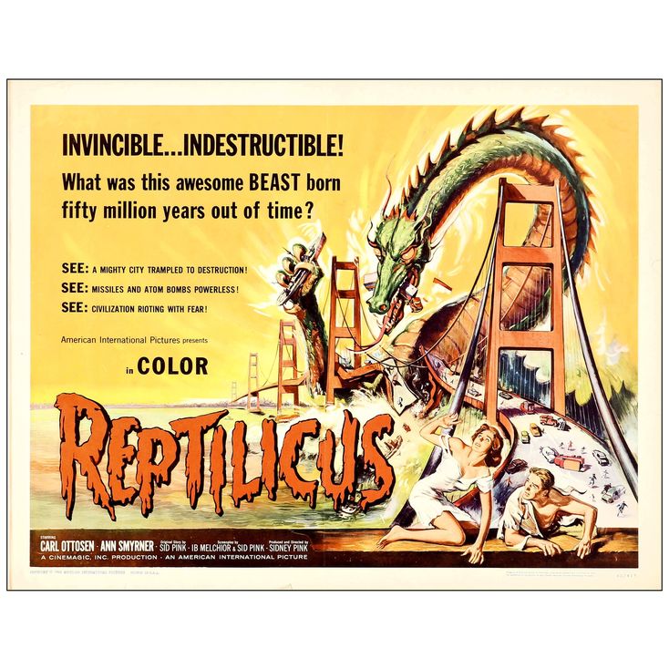 Lot 723 - Half Sheet (22 x 28) Very Fine Folded | REPTILICUS (1961)