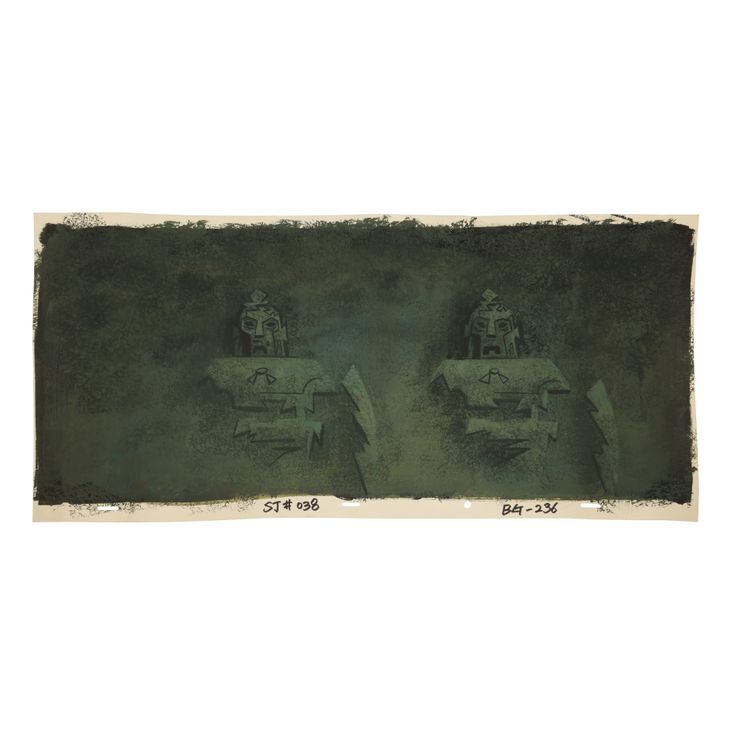 2035. Ancient Statues - Original Hand-Painted Master Background ...