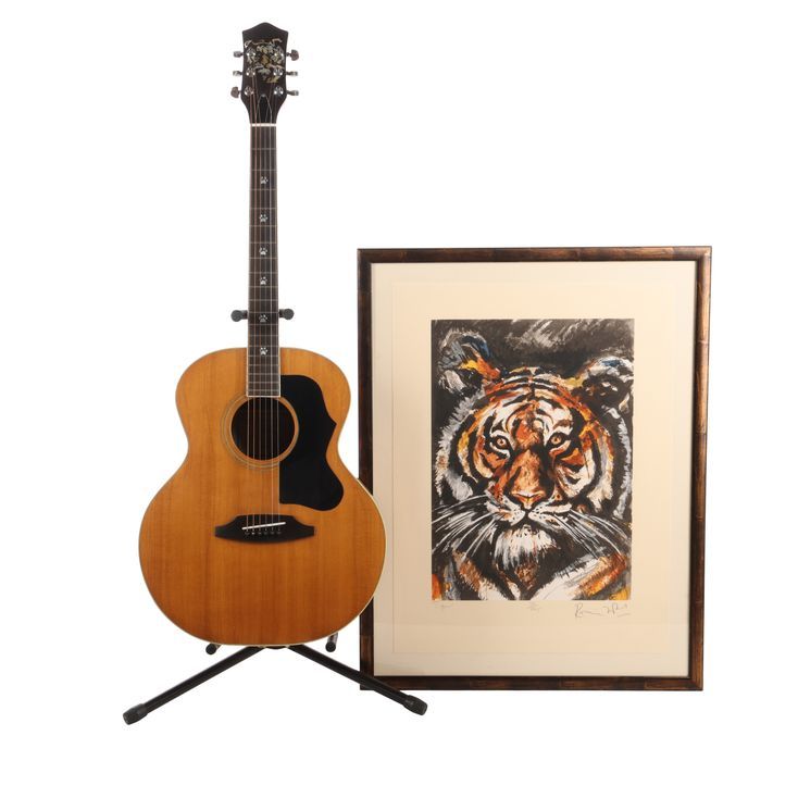 356. Ronnie Wood's Custom Richard Leach Tiger Guitar and Autographed ...