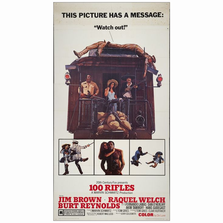 316: Three Sheet (41 x 77 ); Fine- Folded ### 100 RIFLES (1969)