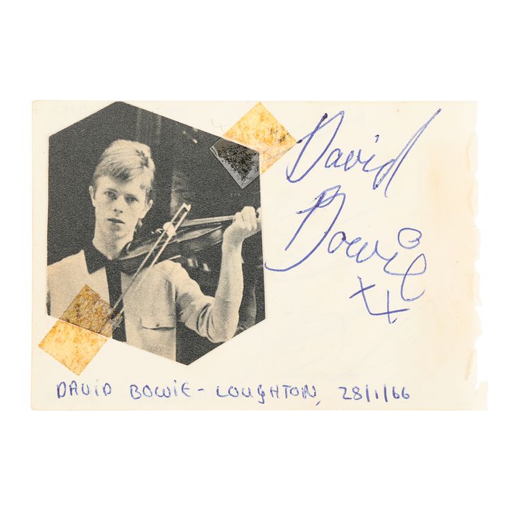 Lot # 500: DAVID BOWIE - David Bowie 1966 Autograph