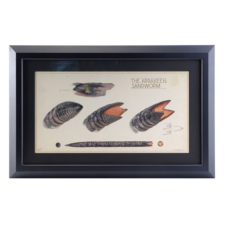 Lot 878 - Framed Hand-Painted Ron Miller Sandworm Concept Artwork ...