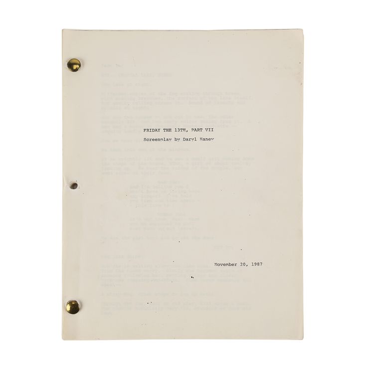 Lot 1083 - Kane Hodders Personal Hand Annotated Script | FRIDAY THE ...