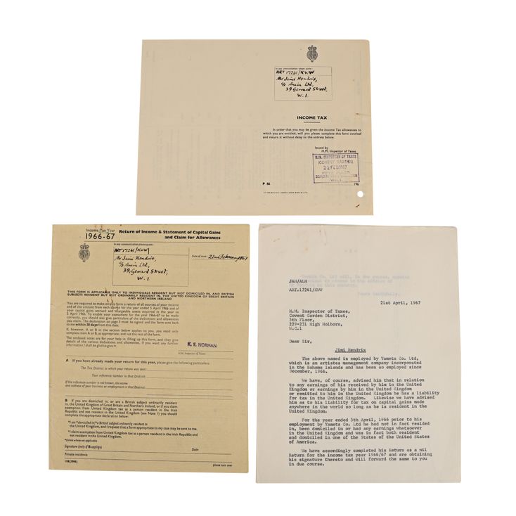 Lot # 554: JIMI HENDRIX - The Patricia Trixie Sullivan Collection: Jimi ...