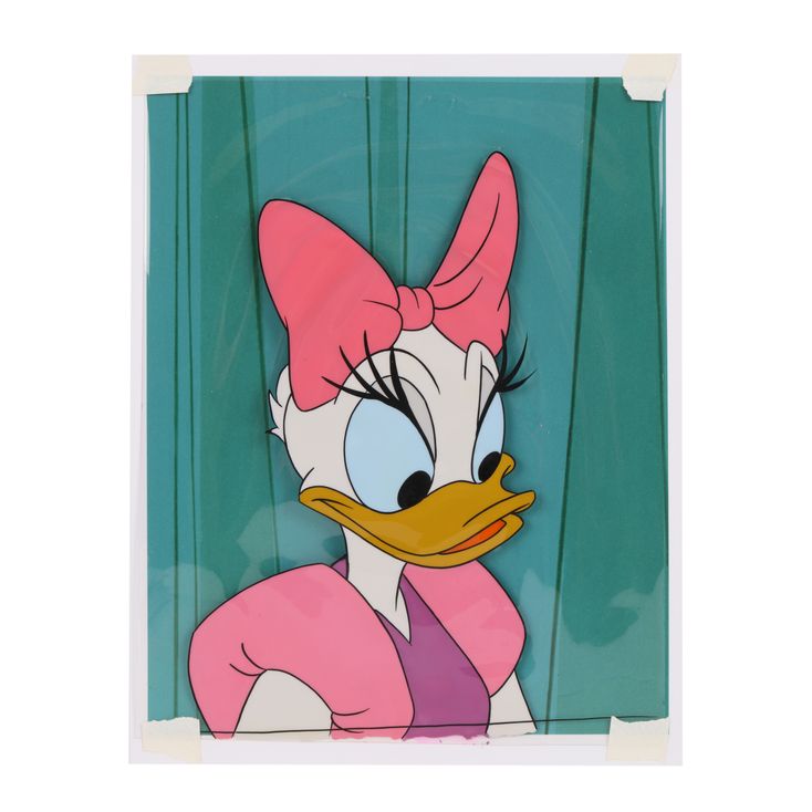 2178. Daisy Duck Original Production Cel on Presentation Background ...