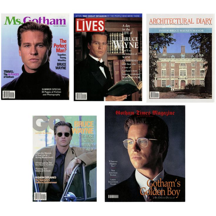 Set of Five Bruce Wayne Magazine Covers | BATMAN COMICS