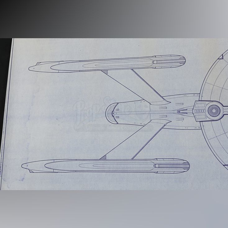 USS Enterprise NCC-1701 Top View Blueprint | STAR TREK: THE MOTION ...
