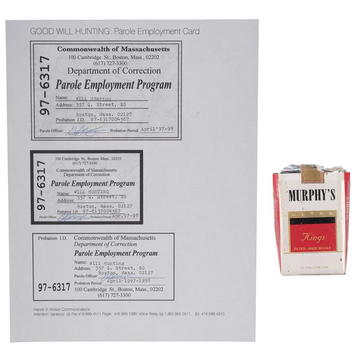 Lot # 910: GOOD WILL HUNTING (1997) - Will Hunting's (Matt Damon ...