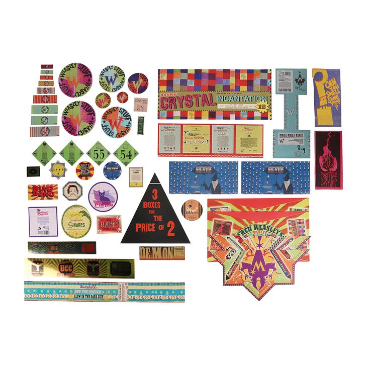 Lot 659 - Set of 49 Weasley Shop Labels | HARRY POTTER AND THE HALF ...