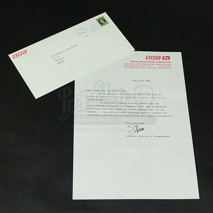 BBC Letter Envelope | GORILLAS IN THE MIST (1988)