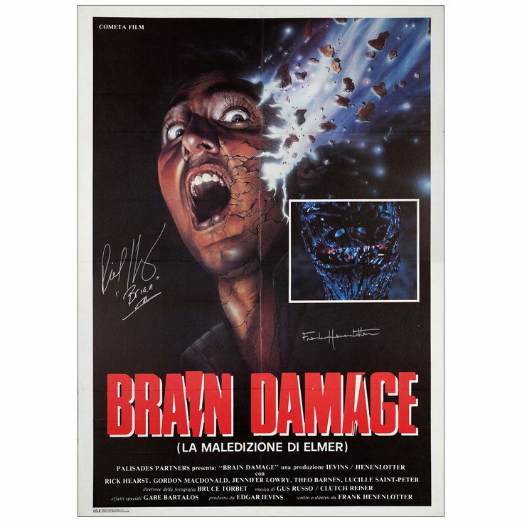 51. BRAIN DAMAGE (1988) Italian 2-Fogli (39 x 55) Signed by Frank ...
