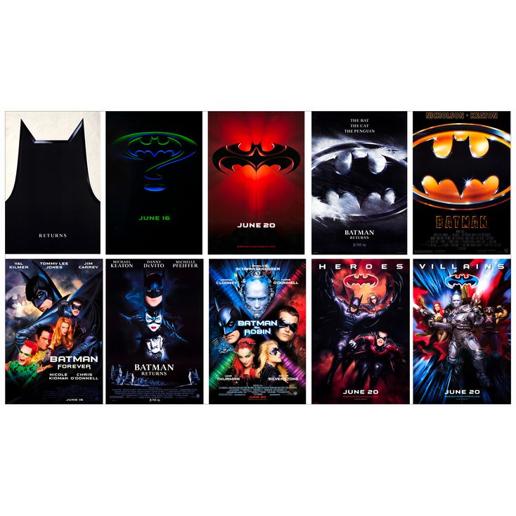 453. BATMAN FRANCHISE (1989-1997) One Sheets (10) (27 x 40) Regular and ...