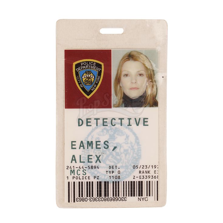 Detective Alexandra Eames (Kathryn Erbe) ID Photo Badge | LAW & ORDER ...