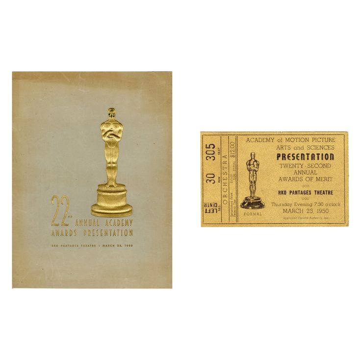 Lot 1112 - Entertainment Memorabilia Live Auction - 22nd Annual Academy ...