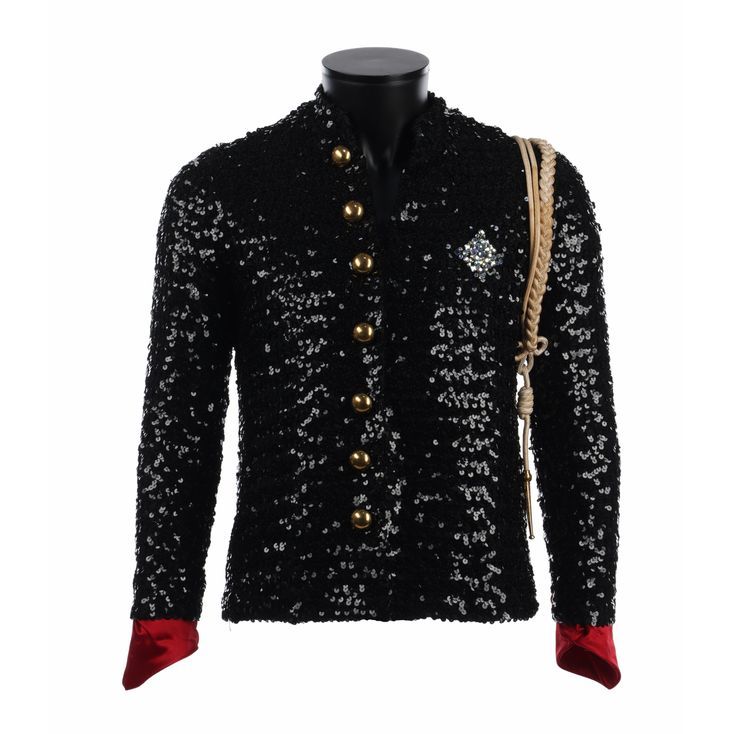 Lot 214. Michael Jacksons Custom-Made Black Sequin Jacket | MICHAEL JACKSON