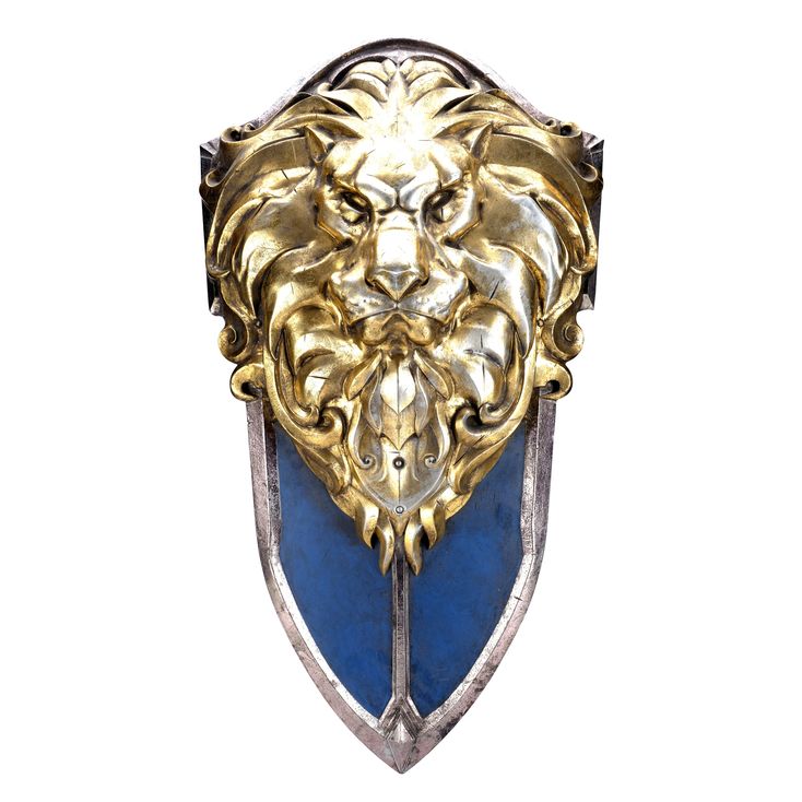 Lot # 965: WARCRAFT (2016) - Distressed Gold Alliance Shield