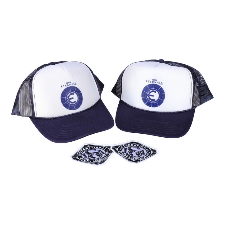 Lot 1247 - Pair of Crew Hats and Stunt Patches | ETERNALS (2021)