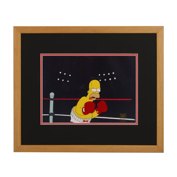 Framed Homer Boxing Original Production Cel From The Homer They Fall ...