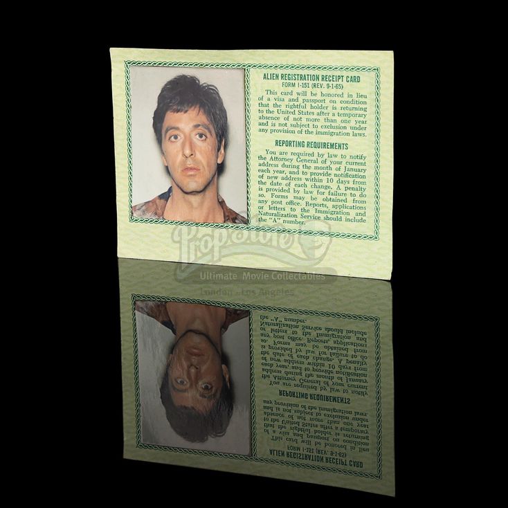 Tony Montanas (Al Pacino) Green Card | SCARFACE (1983)