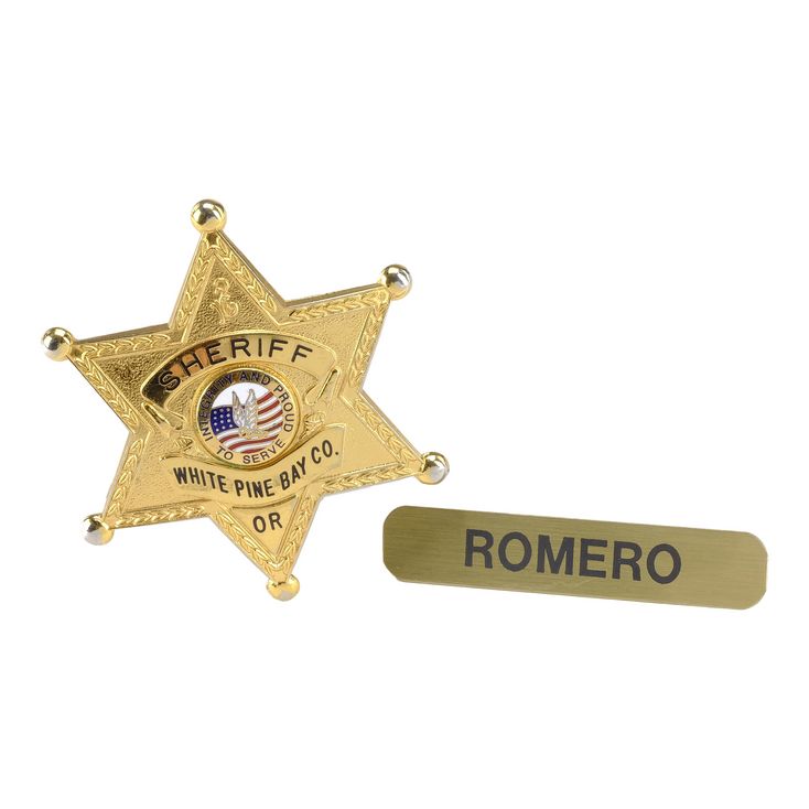 Lot 1141 - Sheriff Alex Romeros (Nestor Carbonell) White Pine Bay Badge ...