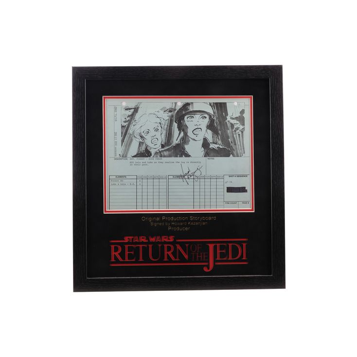 Howard Kazanjian-Signed Production Storyboard - Extreme Close-Up of ...