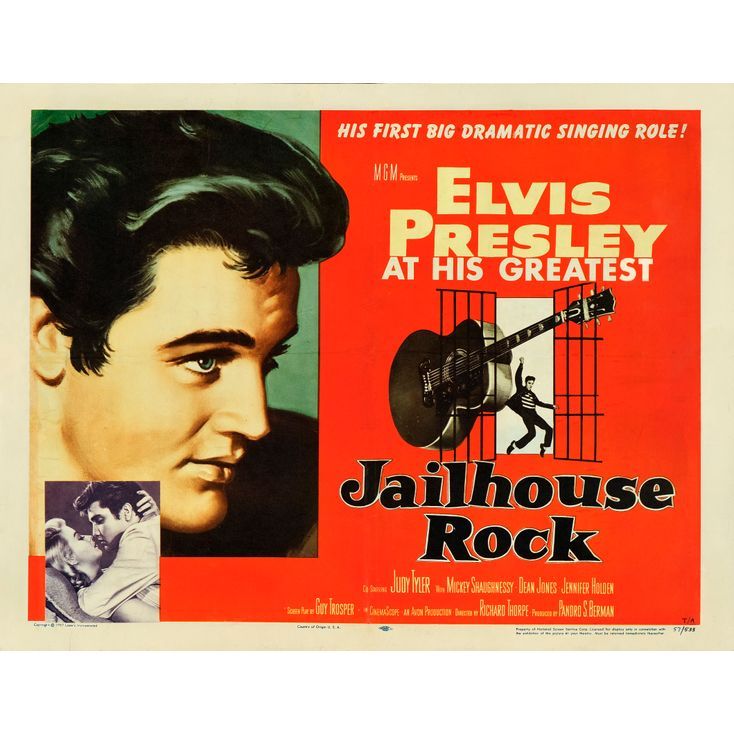 677. Half Sheet (22 x 28 ); Style B; Fine on Paper ### JAILHOUSE ROCK ...