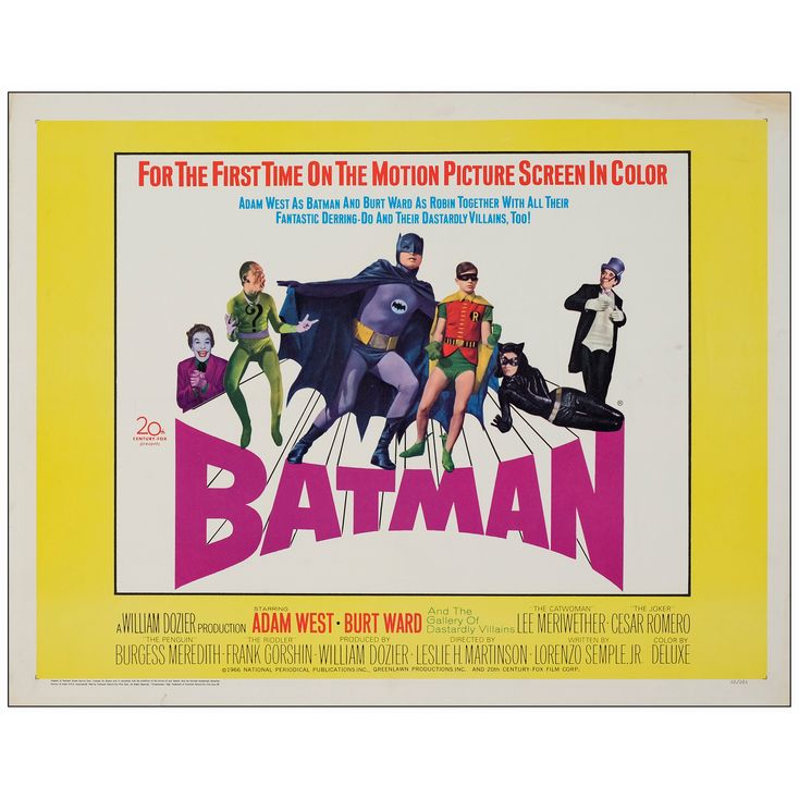28. Half Sheet (22 x 28 ); Very Fine Rolled ### BATMAN (1966)
