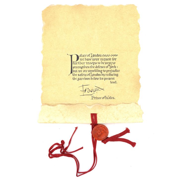 Lot 645 - Parchment Message with Letter Seals | BRAVEHEART (1995)