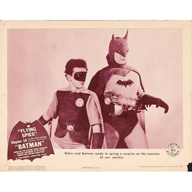 Lobby Card - (14 x 11 Chapter 10 Flying Spies) | BATMAN (1943)