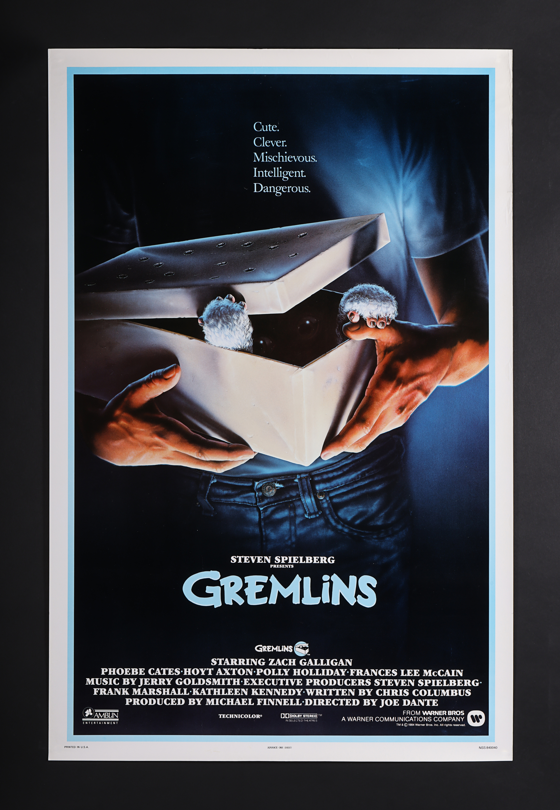 Lot #141 - GREMLINS (1984) - US One-Sheet - Advance, 1984