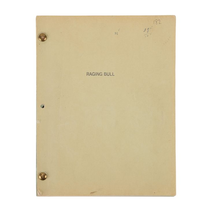 Lot 807 - Annotated Production Script | RAGING BULL (1980)