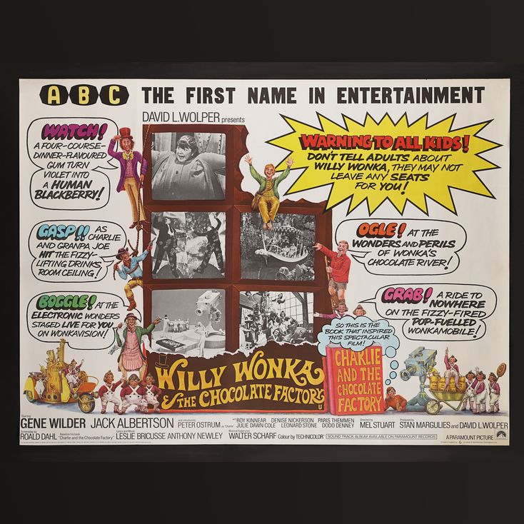 Lot #397 - WILLY WONKA AND THE CHOCOLATE FACTORY (1971) - ABC Cinema UK ...