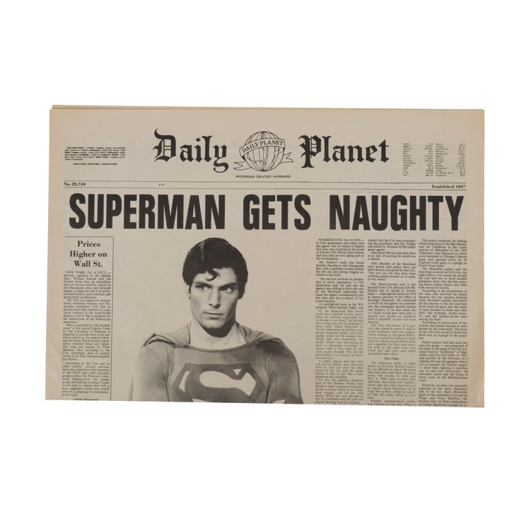 508. Production-Made Superman Gets Naughty Daily Planet Newspaper Cover ...